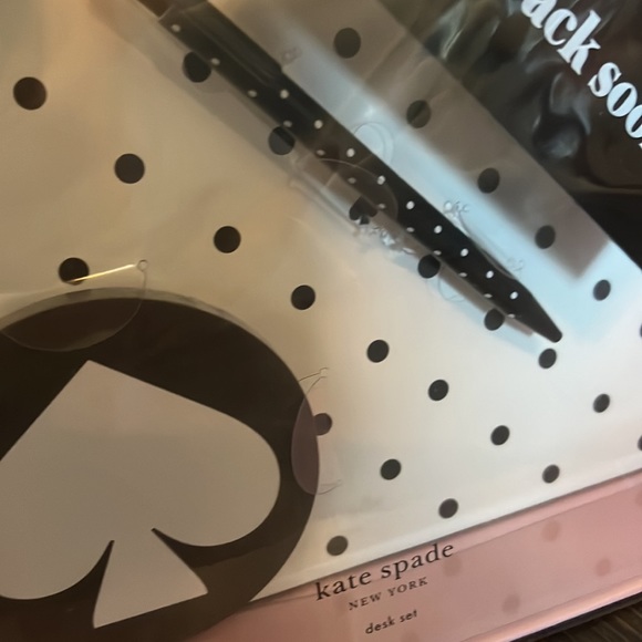 kate spade | Office | Kate Spade Desk Gift Setblack Spade Dot | Poshmark